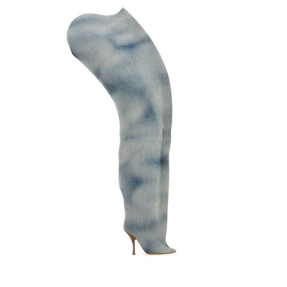 Y PROJECT | Shoes | Y Project Denim Scrunch Overtheknee Boots | Poshmark